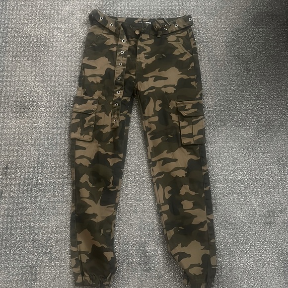 Fashion Nova | Pants & Jumpsuits | Army Cargo Pants Snug Fit Dark Green ...